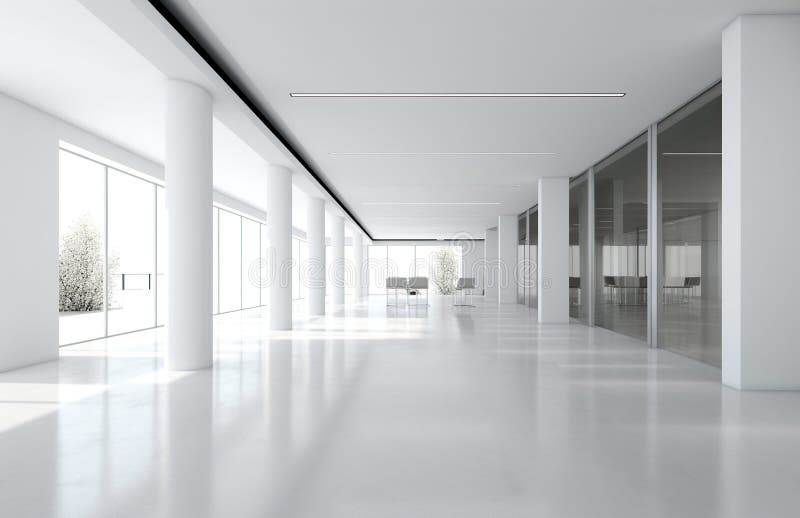Empty Office Space for Your Imagination Stock Illustration ...
