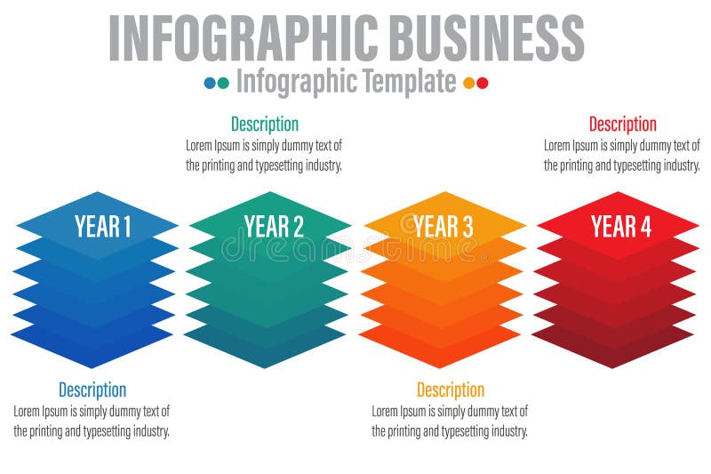 4 Step Modern Timeline Diagram with Planning Year , Presentation Vector ...