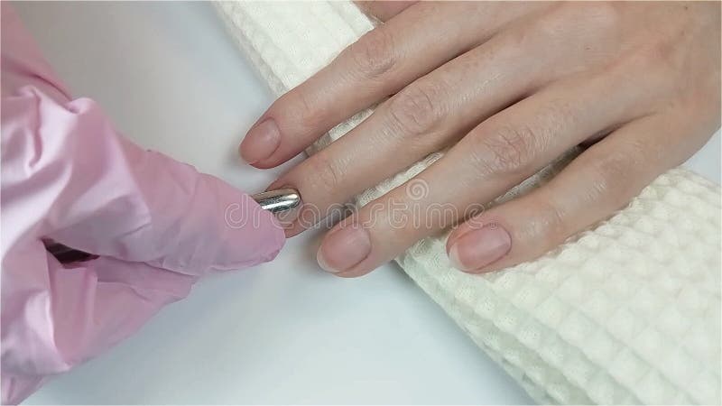 Gel Polish Manicure Step-by-step Video Tutorial Stock Footage - Video ...