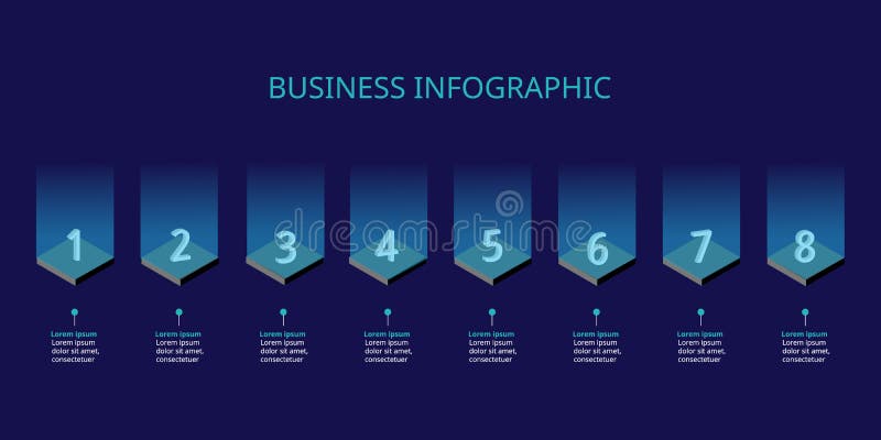 Step Number Chart Template for Infographic for Presentation for 10 ...