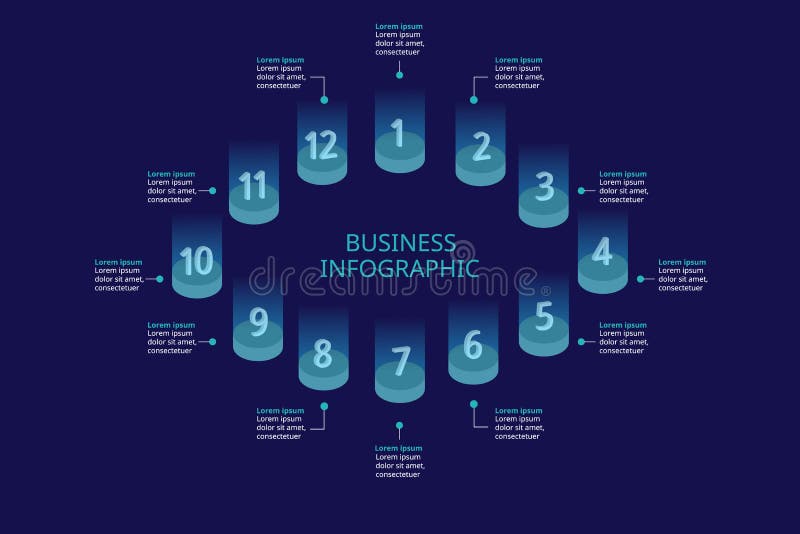 Step Number Chart Template for Infographic for Presentation for 10 ...