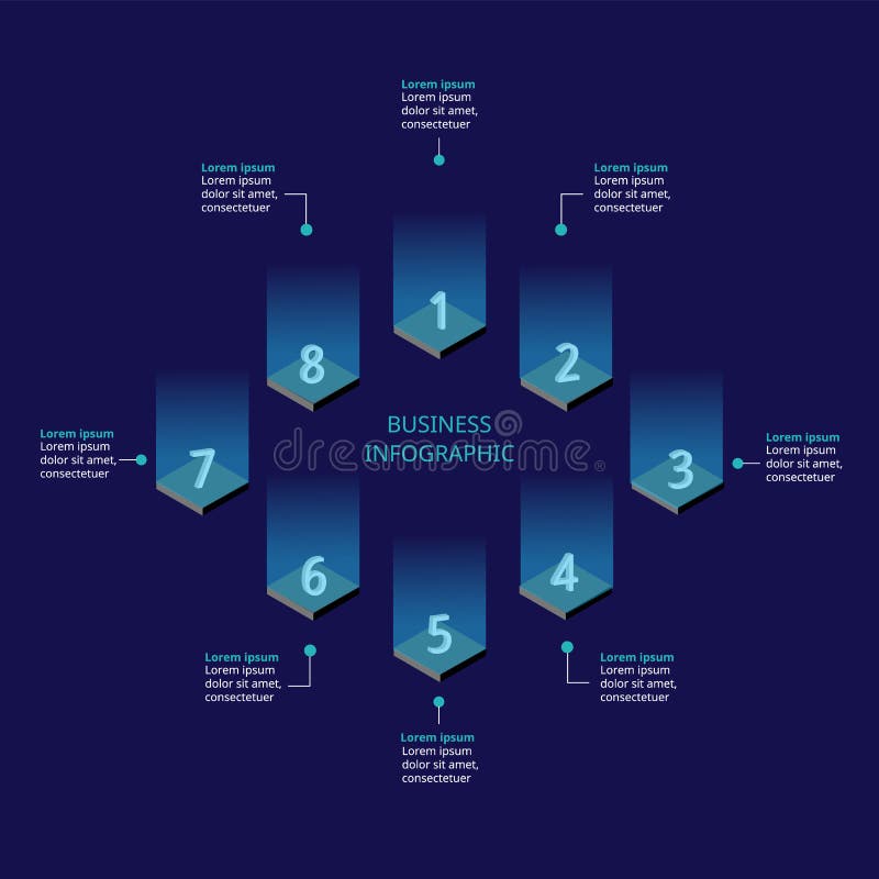 Step Number Chart Template for Infographic for Presentation for 10 ...