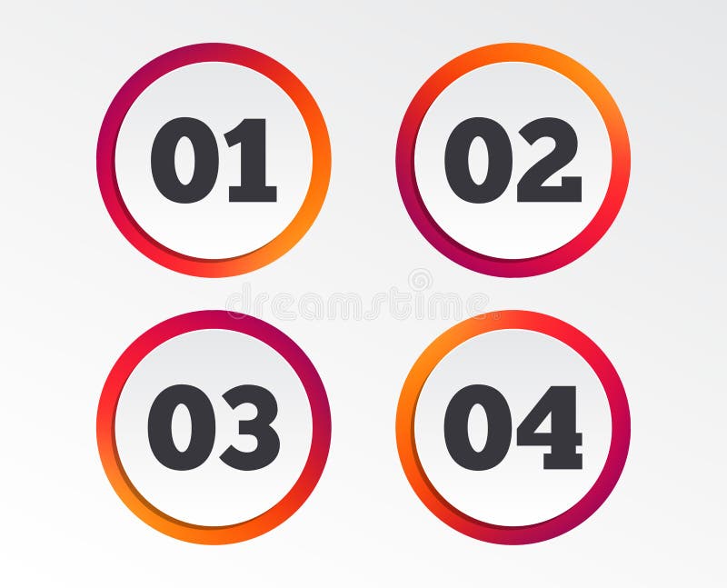 Step One, Two, Three Icons. Sequence of Options. Stock Vector ...