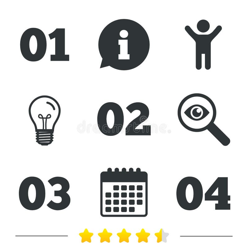 Step One, Two, Three Icons. Sequence of Options. Stock Vector ...