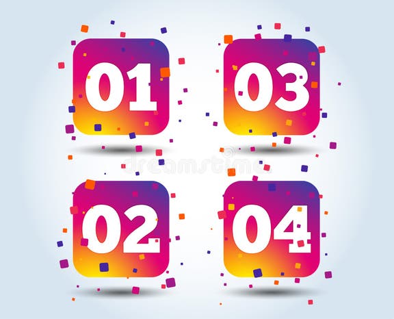 Step One, Two, Three Icons. Sequence of Options. Stock Vector ...
