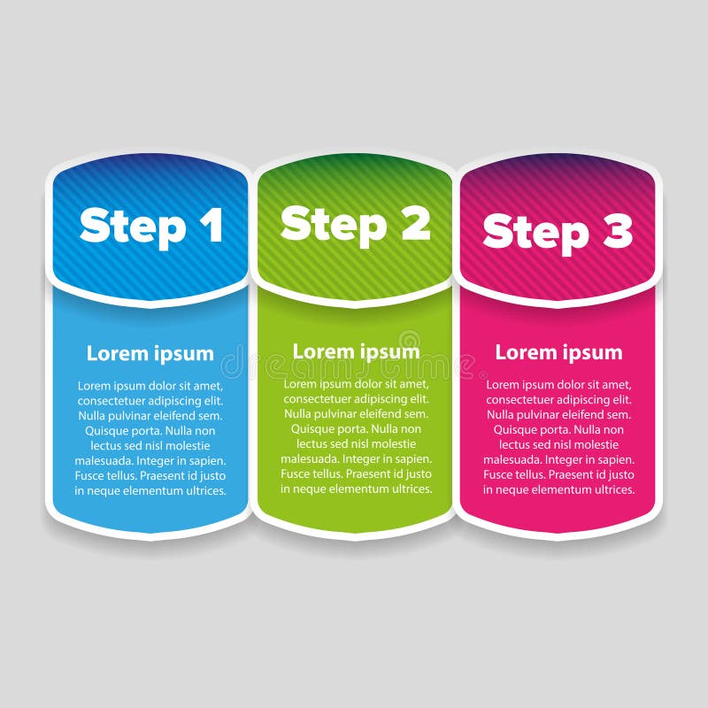 Step One Two Three Progress Bar Stock Vector - Illustration of layout ...