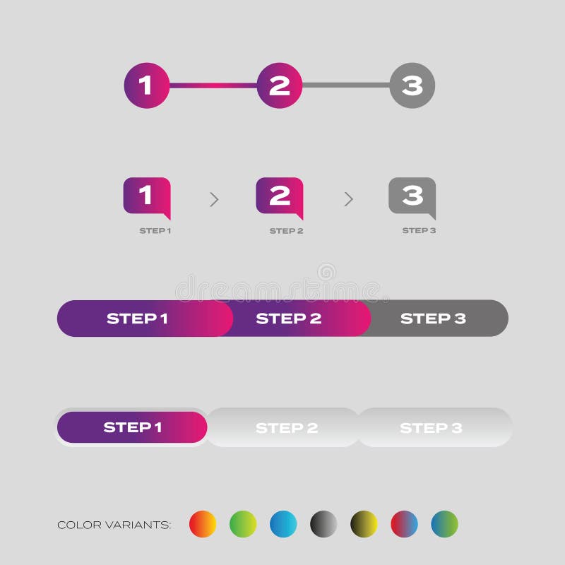 Step One Two Three Four Progress Bar Stock Vector - Illustration of ... Step One Two Three Four Progress Bar Stock Vector - Illustration of ...