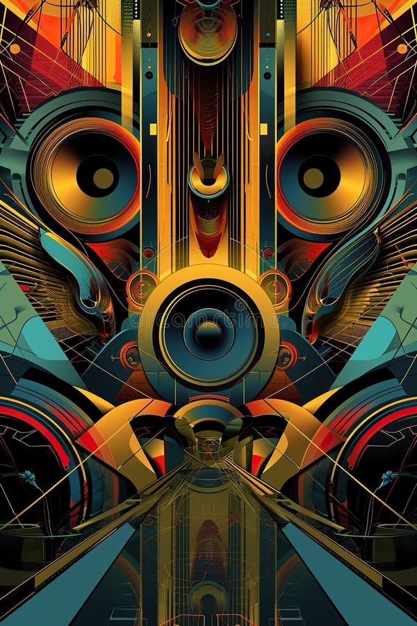 Abstract Stage Graphics Resembling a Stage Setup Stock Illustration ...