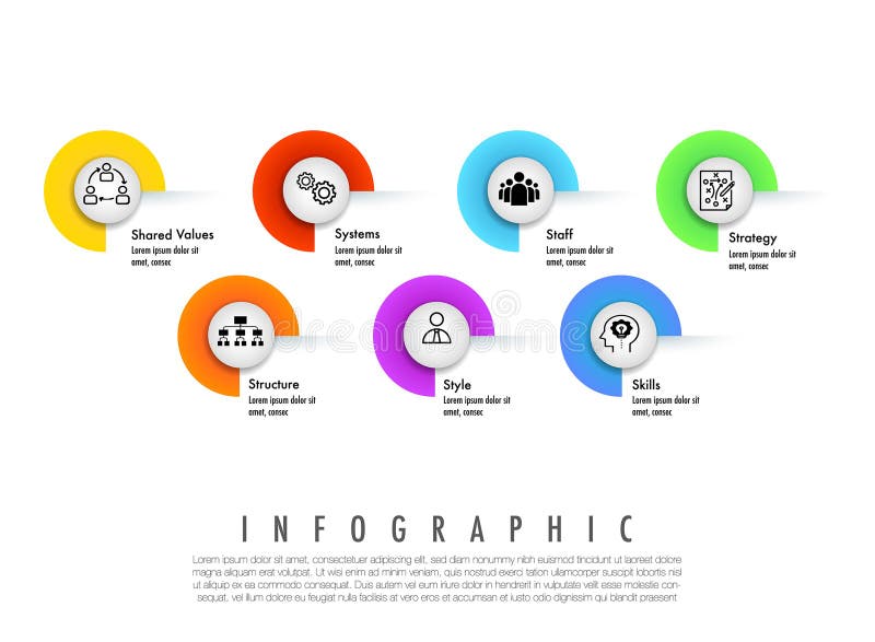 7 Step Option Infographic Template for Business and Management Stock ...