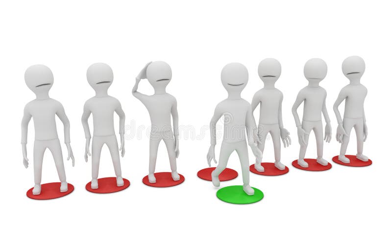 Step out of line - risk stock illustration. Illustration of stick ...