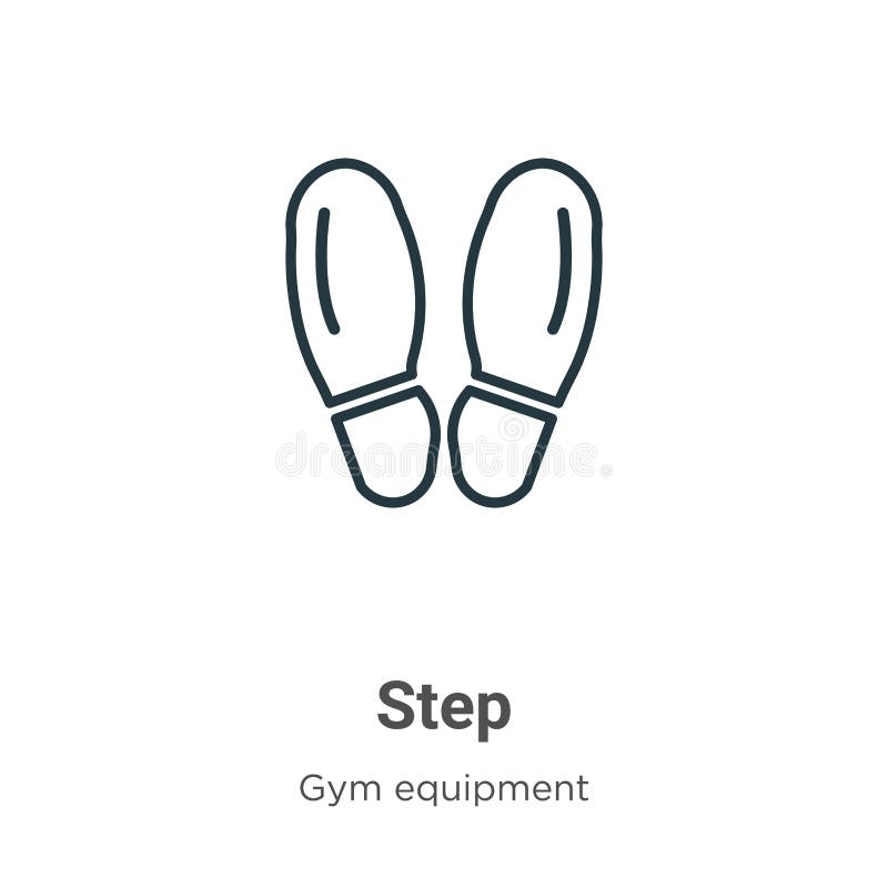 Step Outline Vector Icon. Thin Line Black Step Icon, Flat Vector Simple ...