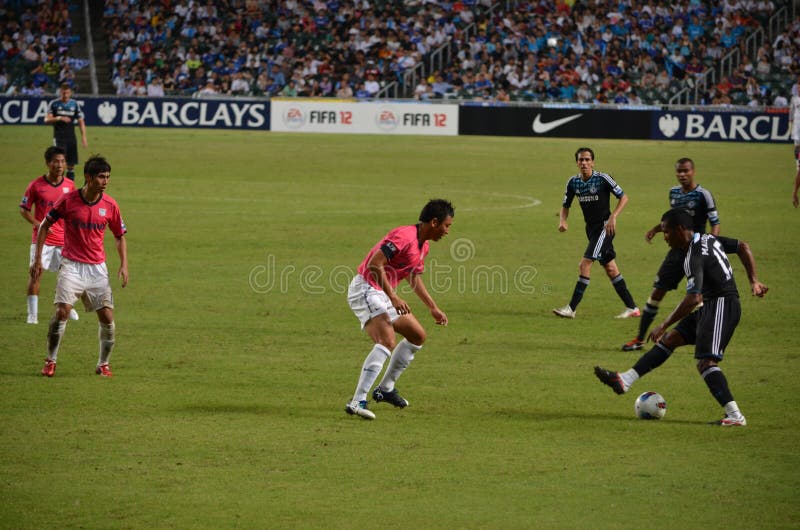 Step-Over Dribbling of Malouda Editorial Image - Image of league, title ...