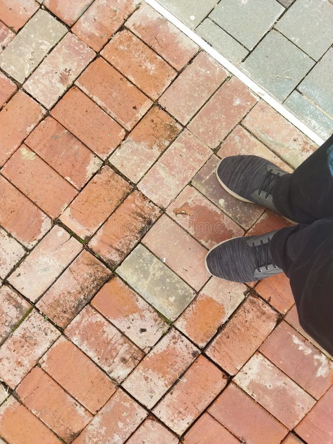 Step on Pavement with Two Tone Colour Stock Image - Image of colour ...