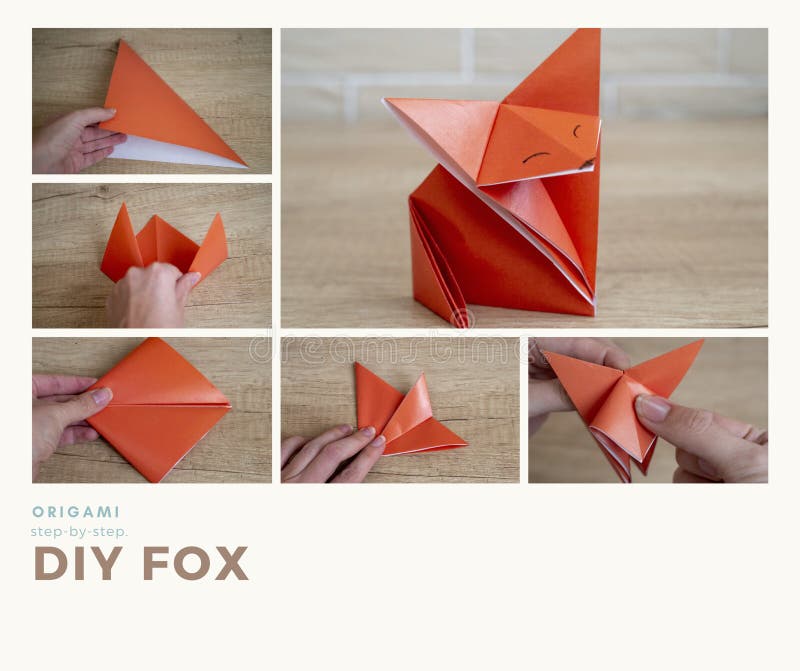 Step-by-step Photo Guide on How To Make Fox Using Origami Technique ...