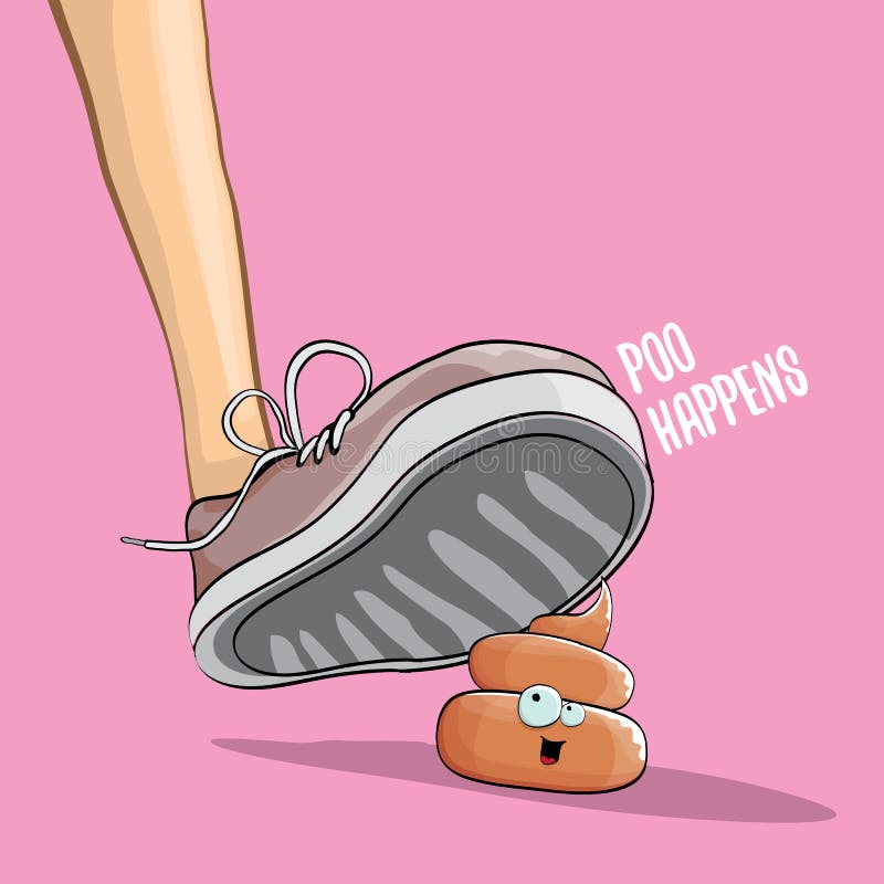 Step on Poo Cartoon Comic Business Situation. Business Mistakes Concept ...