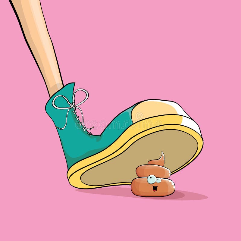 Step on Poo Cartoon Comic Business Situation. Business Mistakes Concept ...