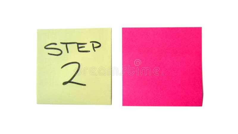 Step 2 Post Its Used To Innovation Stock Image - Image of adhesive ...