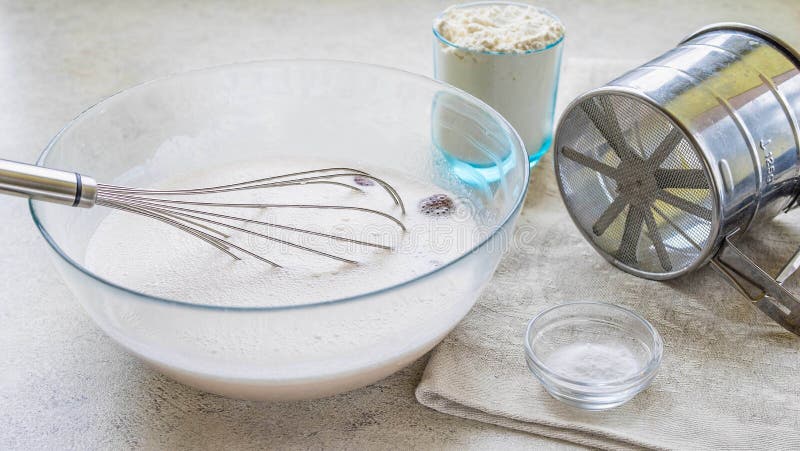 Step by Step Process of Making Sweet Cake. Step 4 Stock Image - Image ...