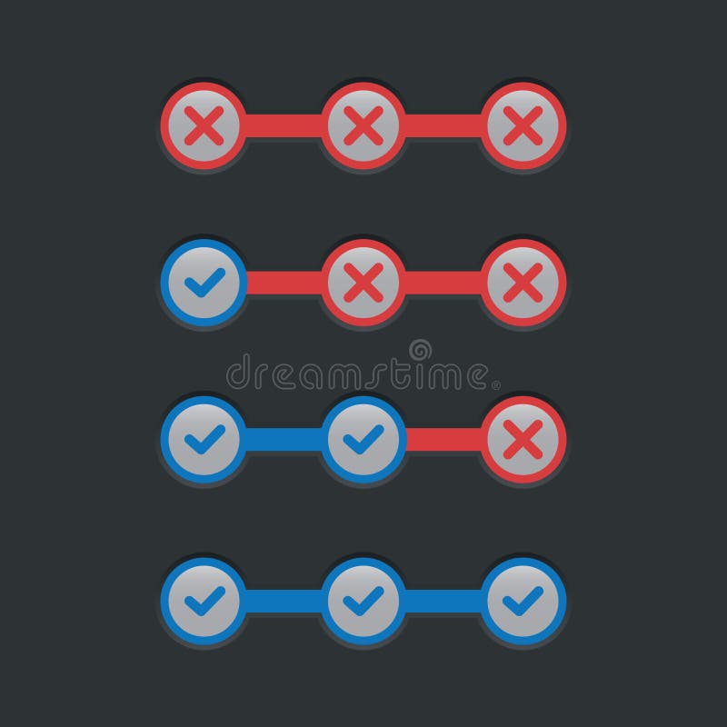 Step by Step Progress Bar. Vector Illustration Decorative Design Stock ...