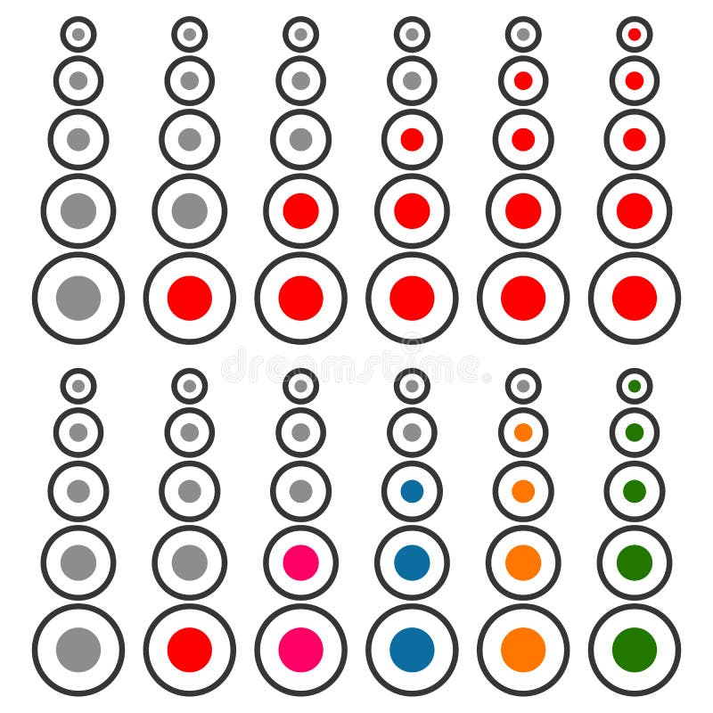 Vertical Progress, Level Indicators. Symbols To Show Progression Stock ...
