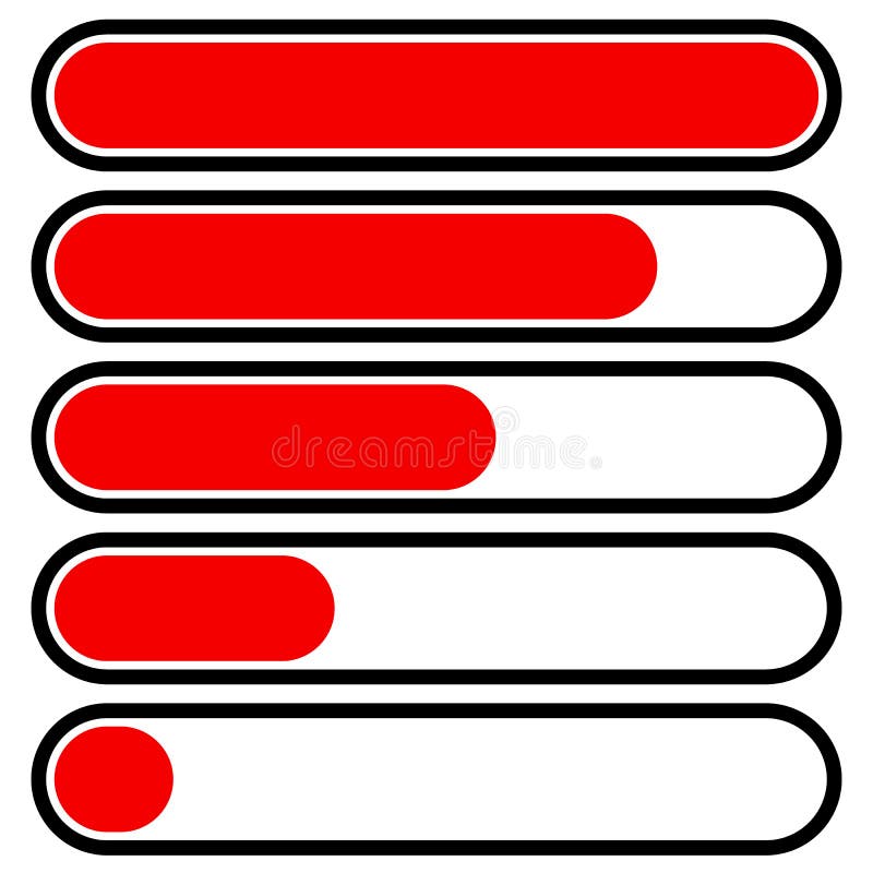 5-step Progress, Load Bars in Sequence. Step, Phase, Level, Comp Stock ...