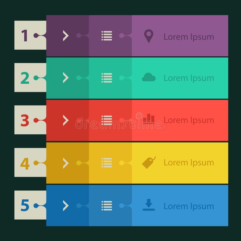 Step Progress Options Banners Stock Vector - Illustration of banner ...