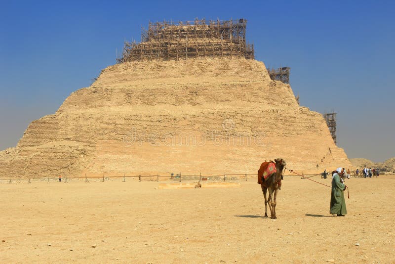 Egyptian Step Pyramid Closeup. Editorial Photo - Image of attraction ...