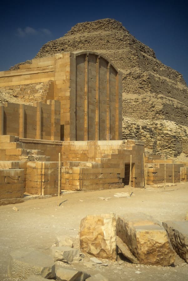 Step pyramid of Zoser stock image. Image of desert, exodus - 11098473