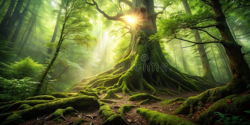 Majestic Ancient Forest Roots Intricate Network of Life in a ...