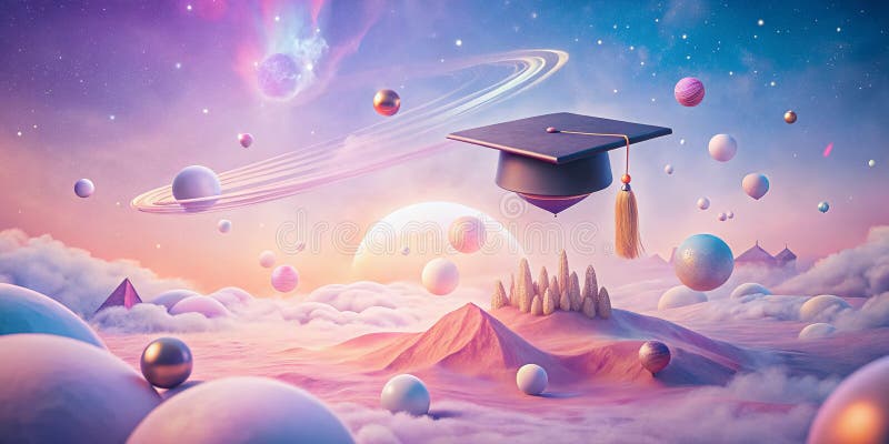 Enchanted Commencement a Dreamlike Graduation Ceremony Captured in a ...