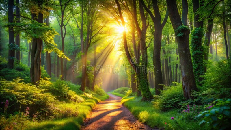 Enchanting Forest Path a Deep Focus Exploration of Natures Mystical ...