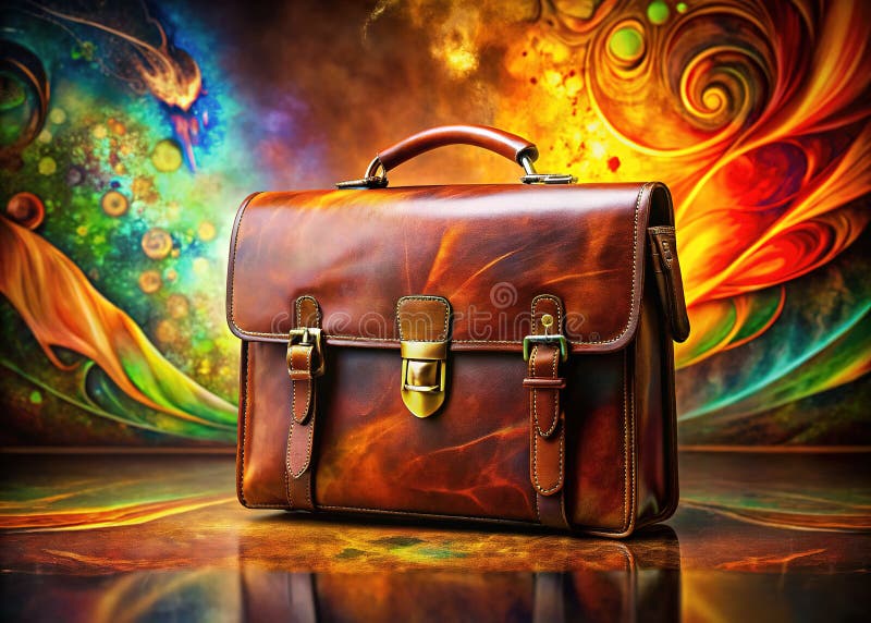 A Surreal Leather Briefcase a Fusion of Abstract Photography and ...