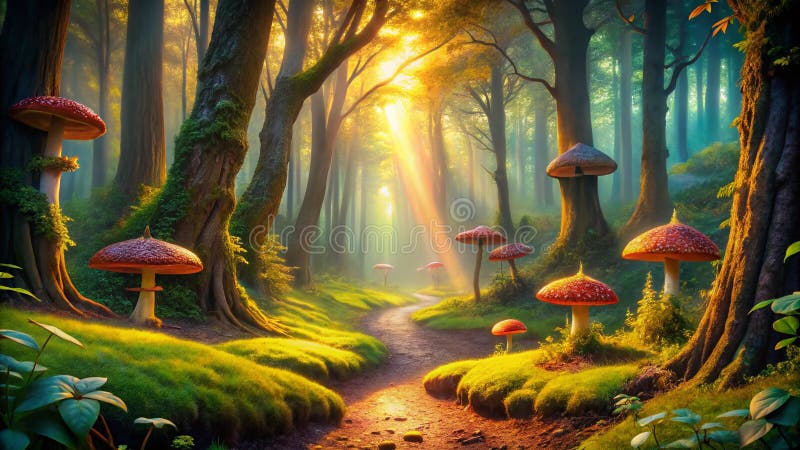 A Breathtaking Panoramic View of a Mystical Enchanted Forest Explore a ...