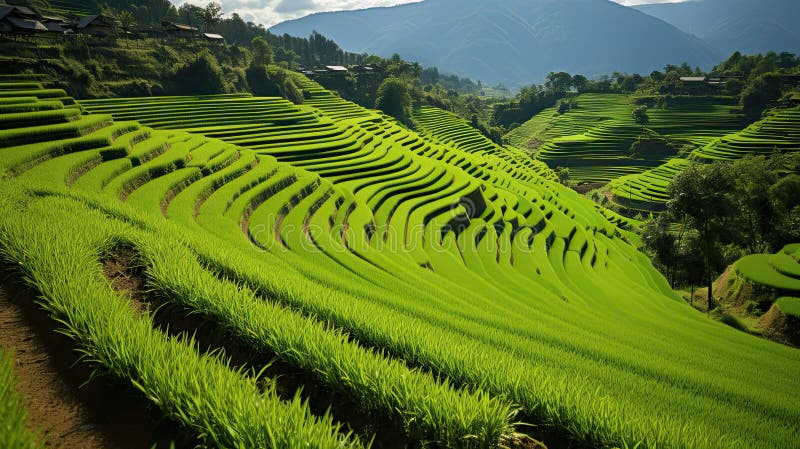 Step rice fields stock photo. Image of farm, land, rice - 289235722