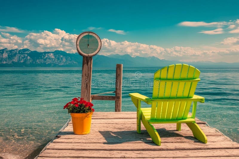 Step Right into a Perfect Water View from a Pier that Borders a Serene ...