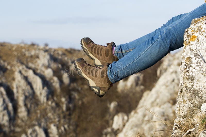 Step on rocks stock photo. Image of stream, sport, trekking - 93553928