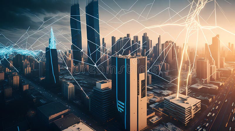 Internet of 5G Network Technology Stock Illustration - Illustration of ...