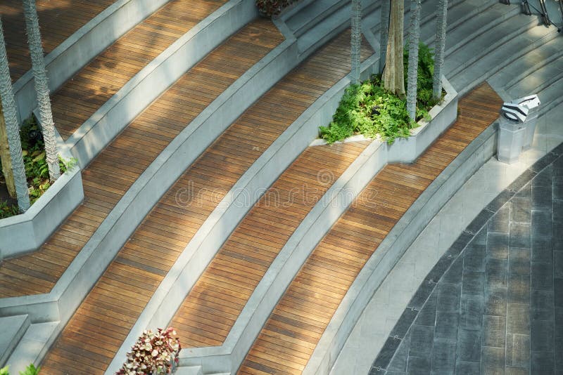 Step Seat for Watch Open Theater Stock Photo - Image of modern, plant ...