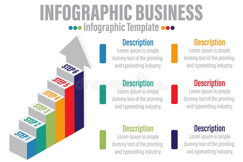 6 Step or Six Option Infographic Pattern for Business Information ...
