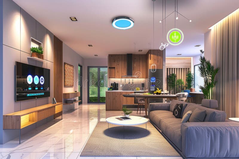 Step into a Smart Home Interior Where AI-powered Devices Seamlessly ...