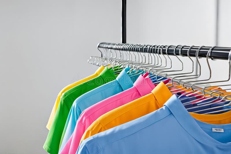 Step into a Space Where Bright Colored Shirts Sway on Wire Hangers ...