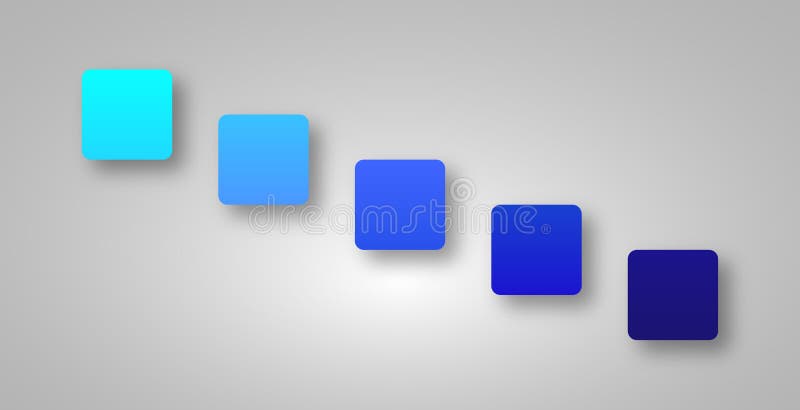 5 Step Square Infographic Diagram, Vector Illustration Stock Vector ...