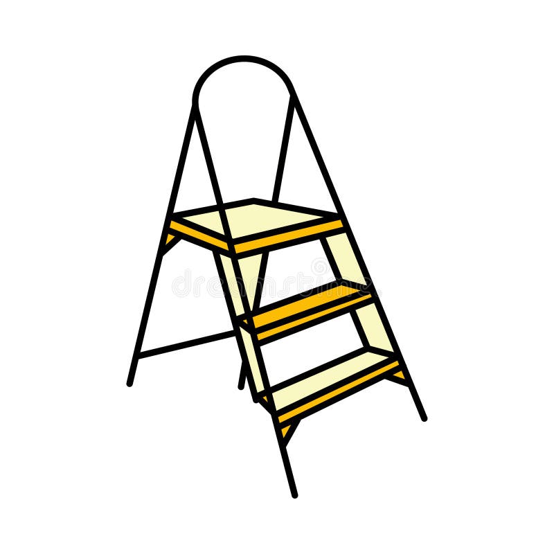 Step, Stairs, Ladder, Folding Ladder, Stepladder Icon Stock Vector ...