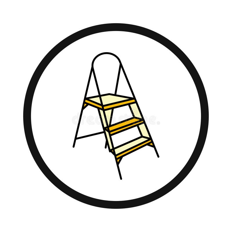 Step, Stairs, Ladder, Folding Ladder, Stepladder Icon Stock Vector ...