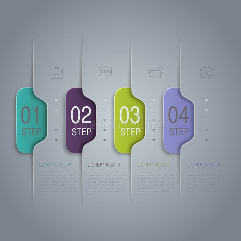 Step by Step Business Concept Stock Vector - Illustration of count ...