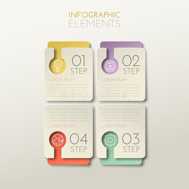 Step-by-step. Colour 3D Illustration Stock Vector - Illustration of ...