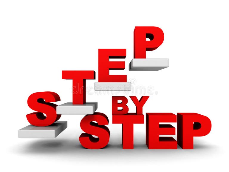 STEP by STEP Concept with Abstract Staircase Stock Photo - Image of ...