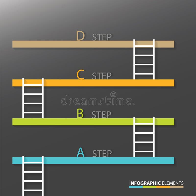 Step by Step Concept Infographic Elements Template Stock Vector ...