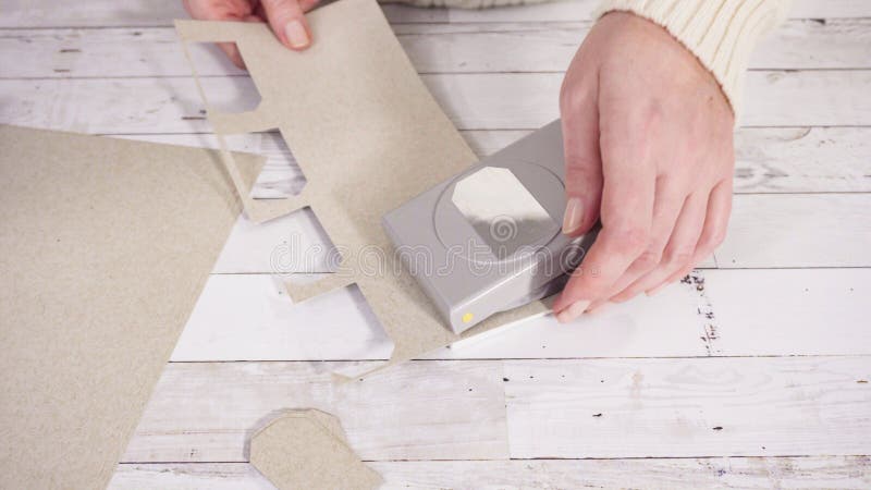 Making a gift tags stock image. Image of hobbies, handmade - 255219257