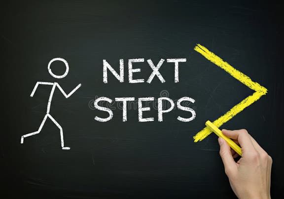 Step by Step Next Direction Chalk Concept Stock Illustration - Illustration of step, concept ...